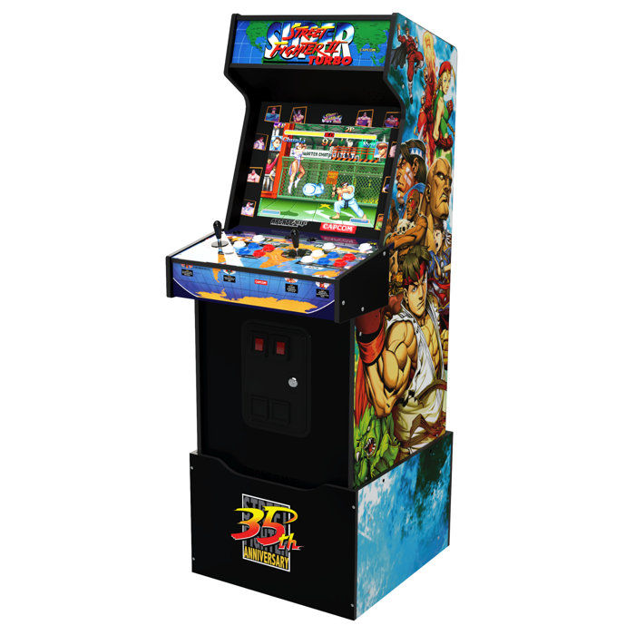 Arcade 1Up Capcom Legacy 35th Anniversary Arcade Game 14-n-1 Shinku Hadoken Edition, Arcade1up ...